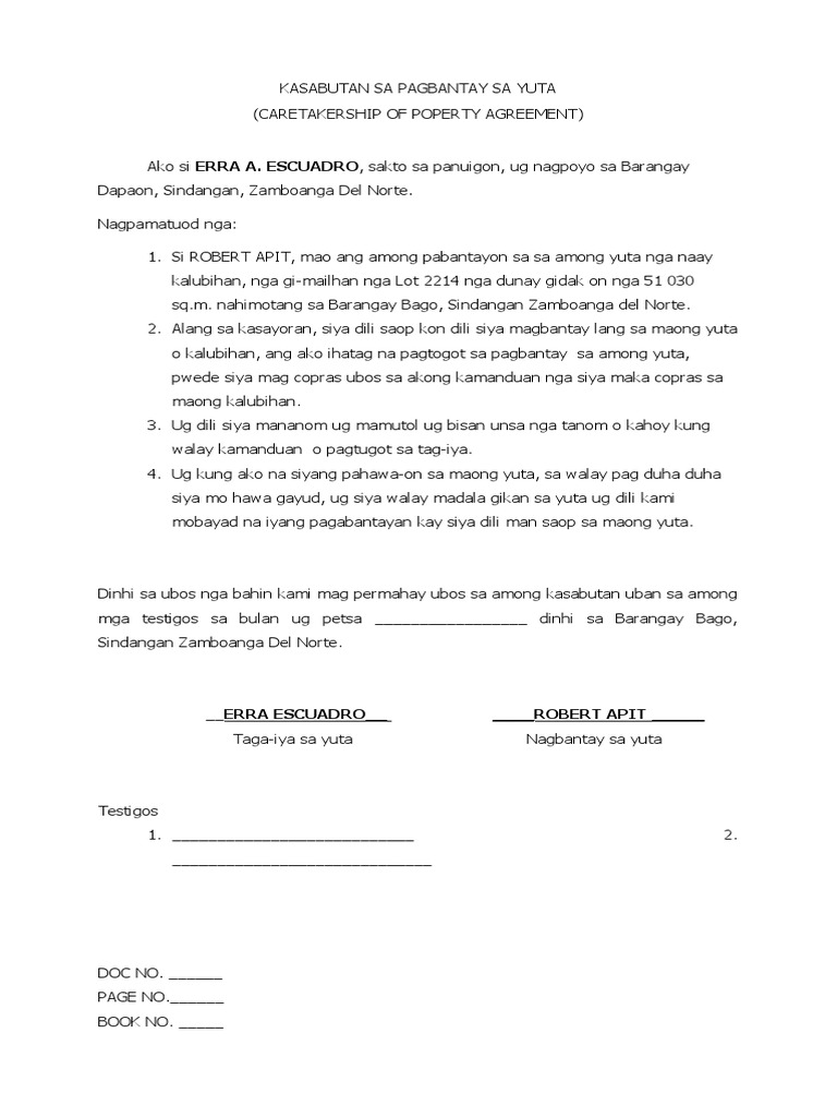 Kasabot An Sa Pagbantay Sa Yuta | PDF