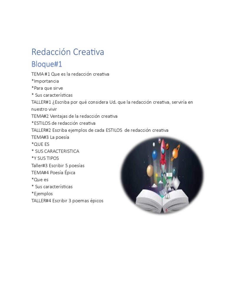 Redacción Creativa | PDF | Poesía | Metro (poesía)