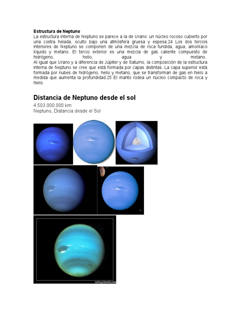 Estructura Interna de Neptuno | PDF