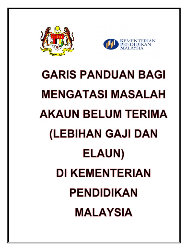 SPK KK 6 Garis Panduan Mengatasi Masalah Akaun Belum Terima Di KPM | PDF