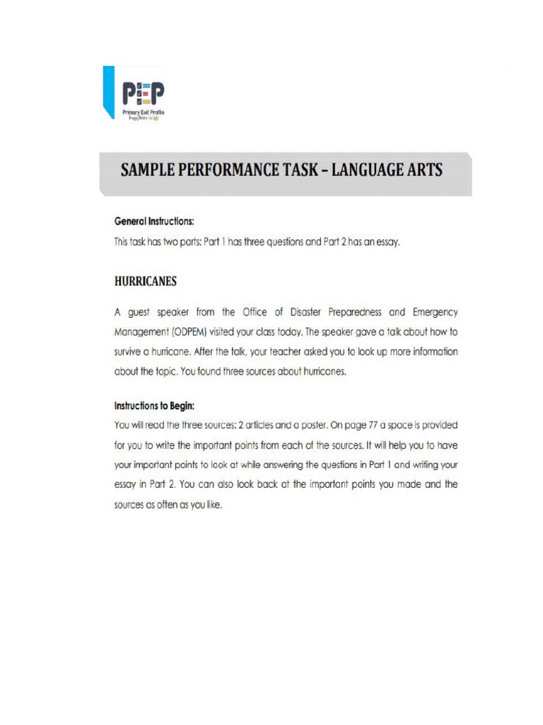 Hurricane Performance Task | PDF