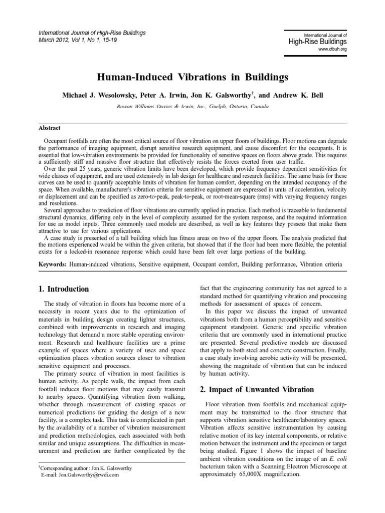 Human-Induced Vibrations in Buildings | PDF | Finite Element Method | Root Mean Square