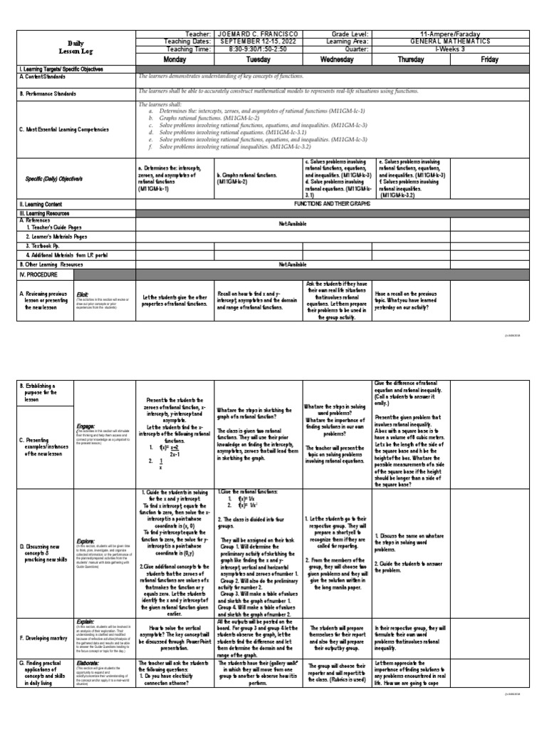 Dll-General Mathematics Q1 Week 3 | PDF