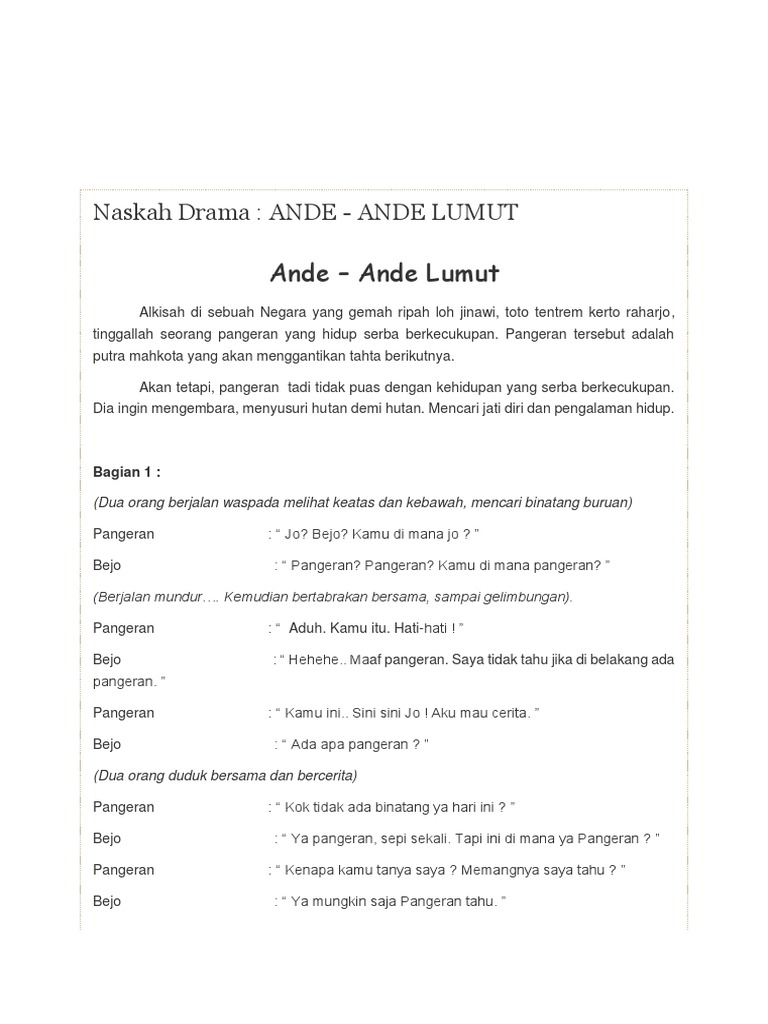 Widya Kartika Sari: Ande - Ande Lumut | PDF