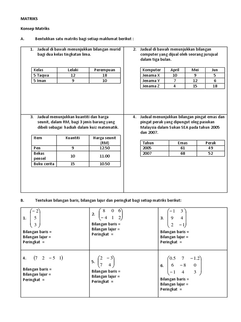 Konsep Matriks | PDF