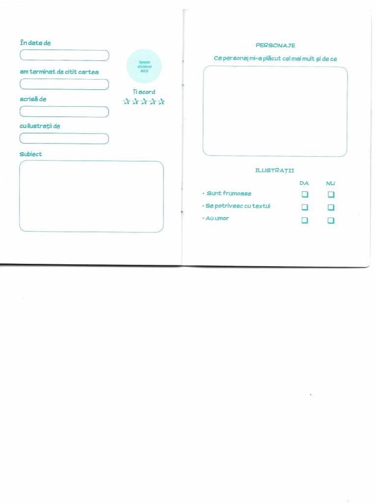 Carnet de Cititor | PDF