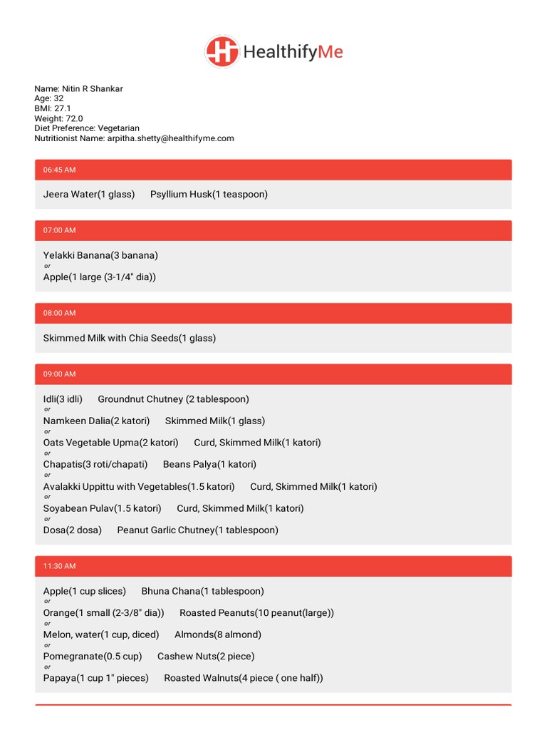 Diet Plan | PDF | Wellness | Lifestyle