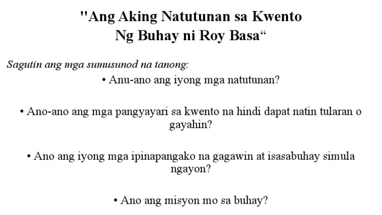 Roy Basa | PDF
