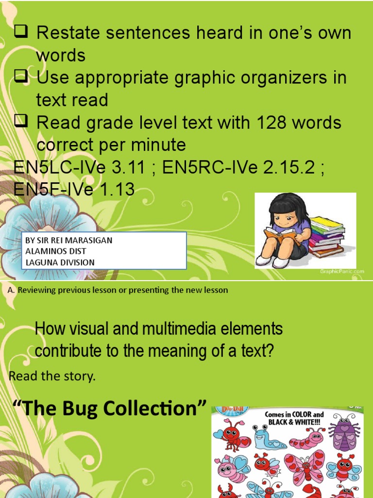 Graphic Organizers, Visual and Multimedia Elements | PDF