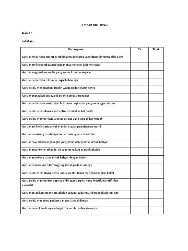 LEMBAR OBSERVASI BARU-WPS Office | PDF