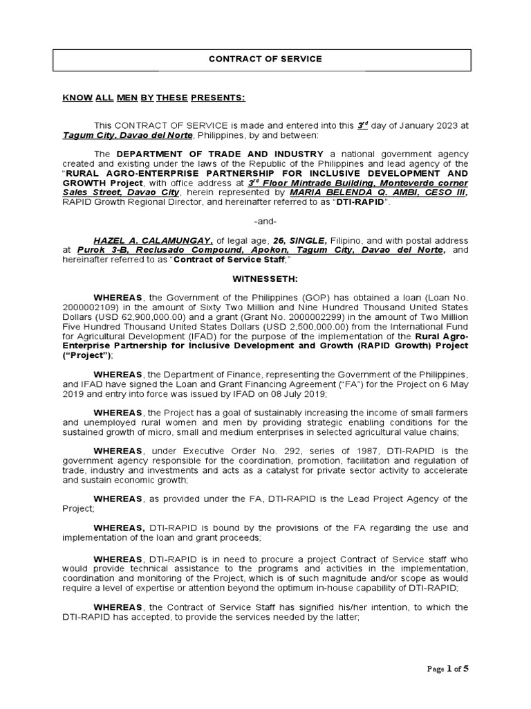 A.2023 - RAPID Staff Contract Template - Final | PDF