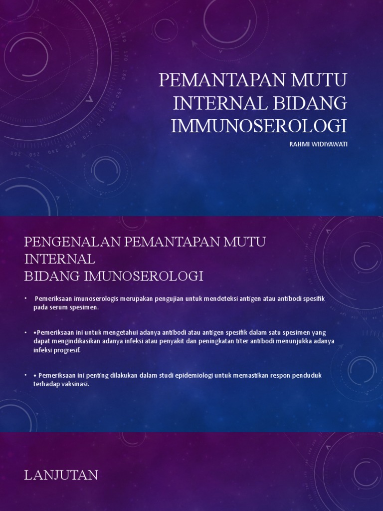 Pemantapan Mutu Internal Bidang Immunoserologi | PDF | Sains & Matematika