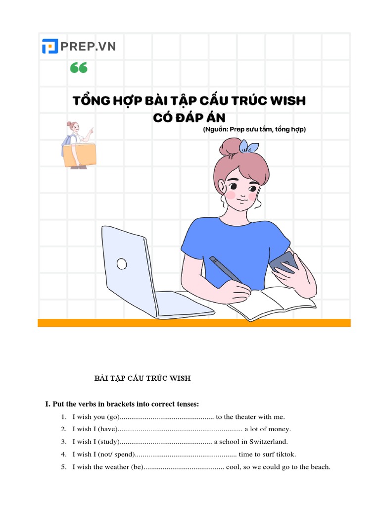 BÀI TẬP CẤU TRÚC WISH | PDF