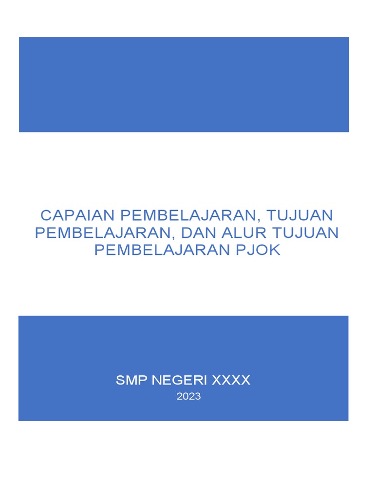 EDIT pRIMA - Mapel - PJOK - CP - TP - Dan - ATP | PDF | Karier & Perkembangan | Pengembangan Diri