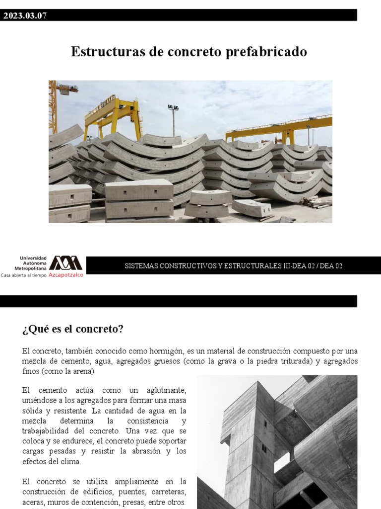 Estructuras de Concreto Prefabricado | PDF