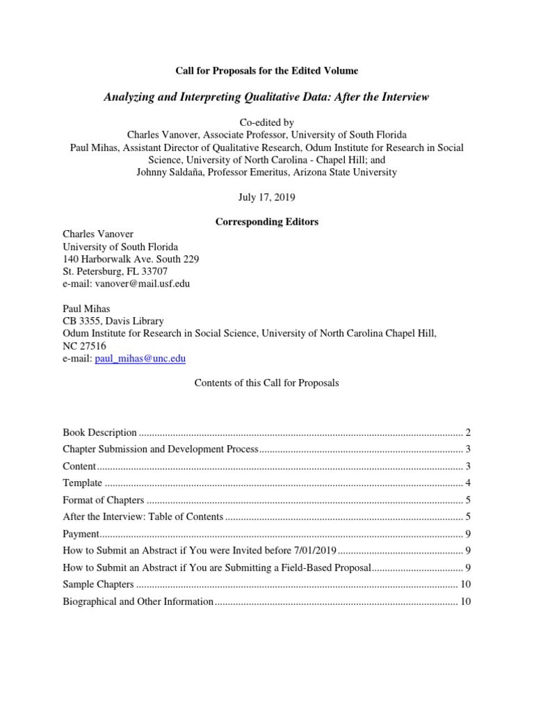 Analyzing and Interpreting Qualitative Data - Afier The Interview | PDF | Qualitative Research ...