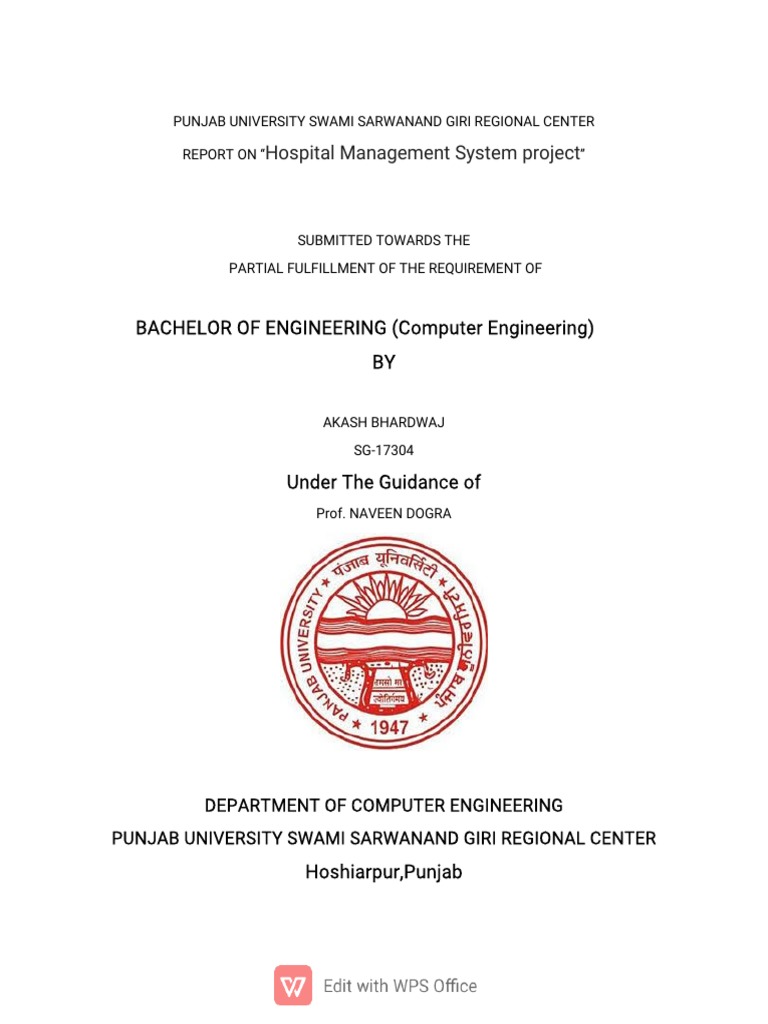 HMS Report | PDF | Data Management | Object Oriented Programming