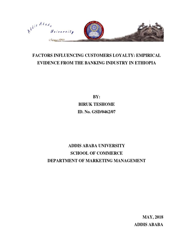 Biruk Teshome | Download Free PDF | Customer Satisfaction | Brand