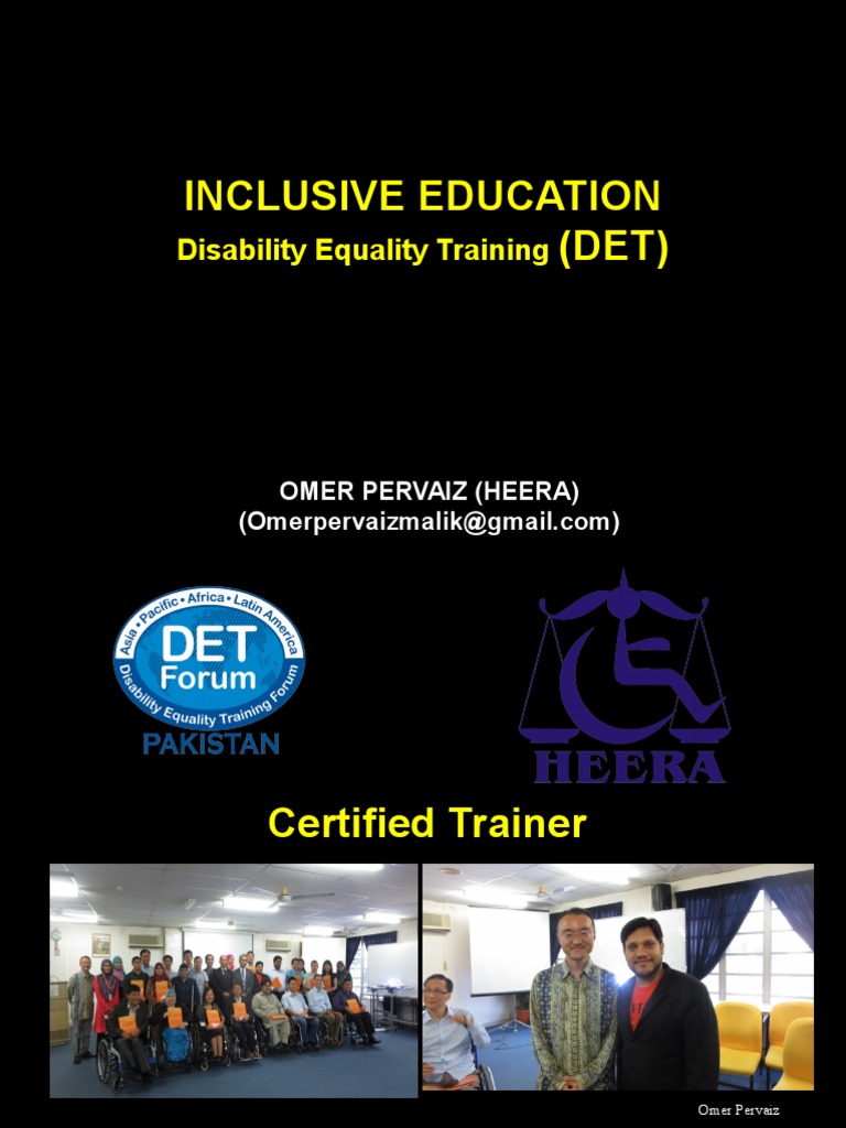 DET Power Point New | PDF | Special Education | Inclusion (Education)
