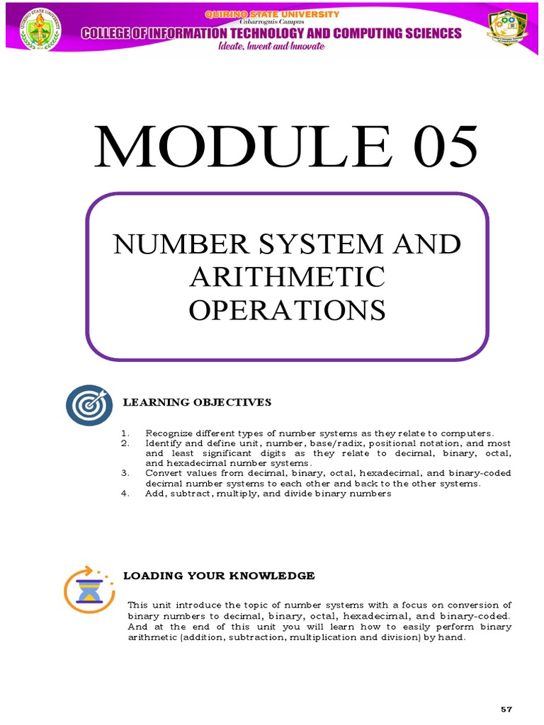 Module 05 Number Systems | PDF | Binary Coded Decimal | Decimal