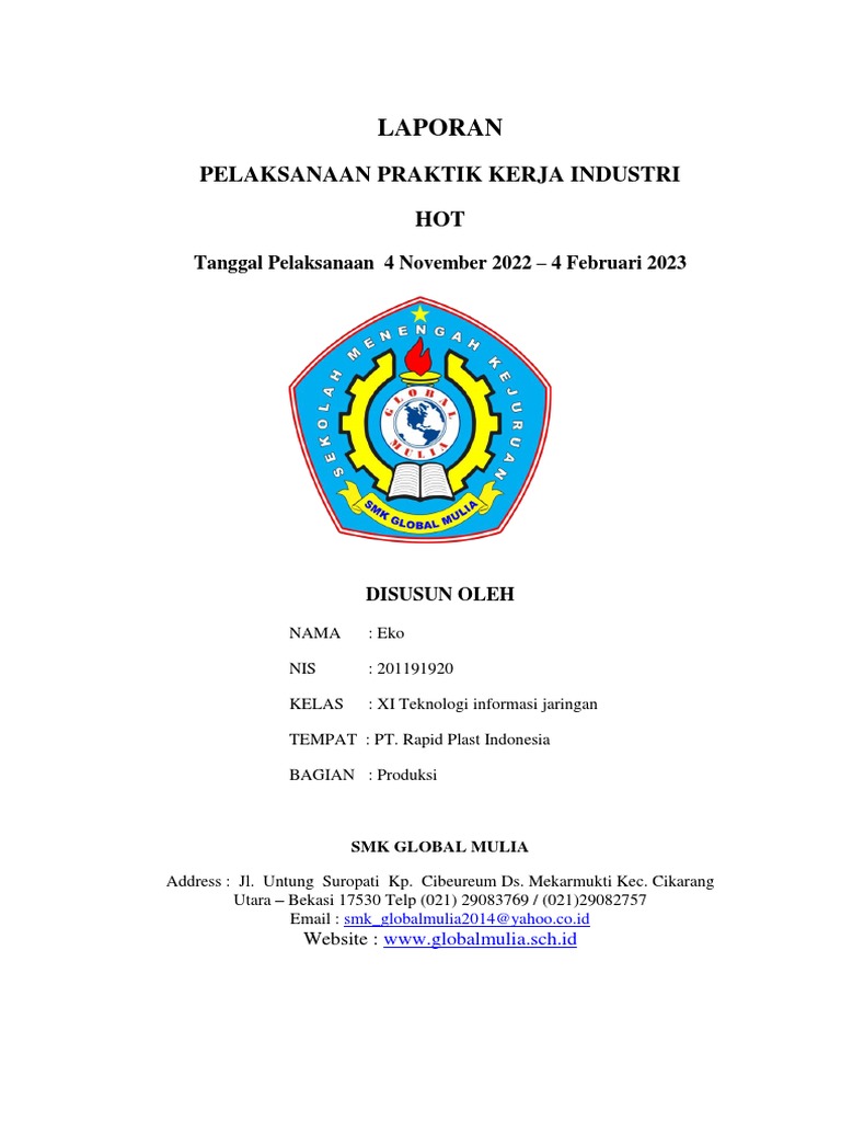 Laporan Praktik Kerja di Rapid Plast | PDF