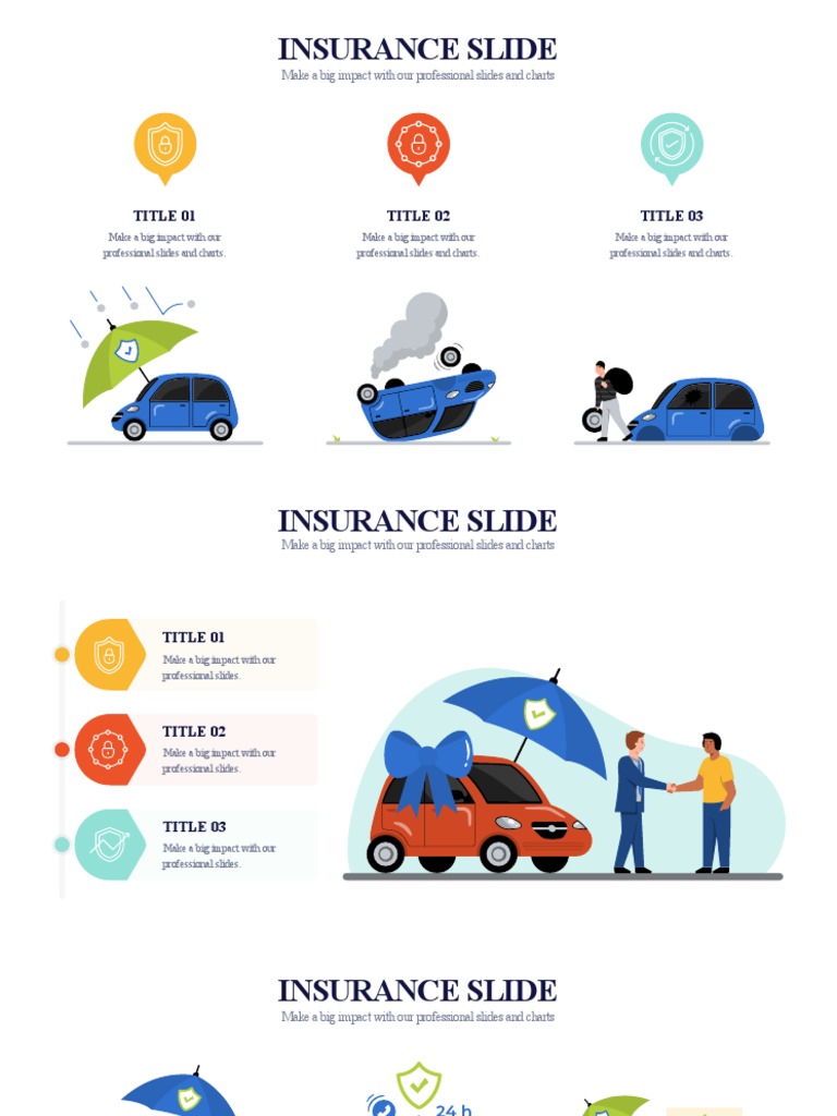 Insurance Infographics Presentation Template Yellow Variant | PDF
