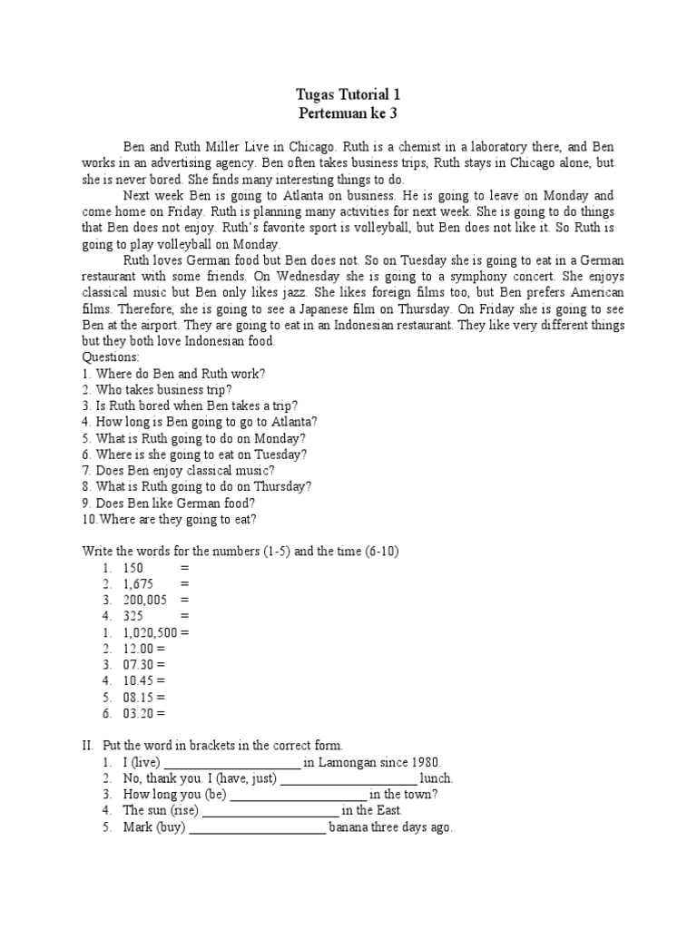 Tugas Tutorial 1 | PDF