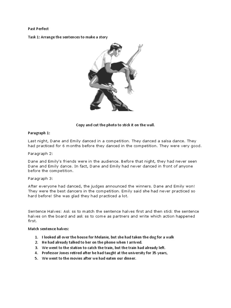 Past Perfect Tense Story Activities | PDF