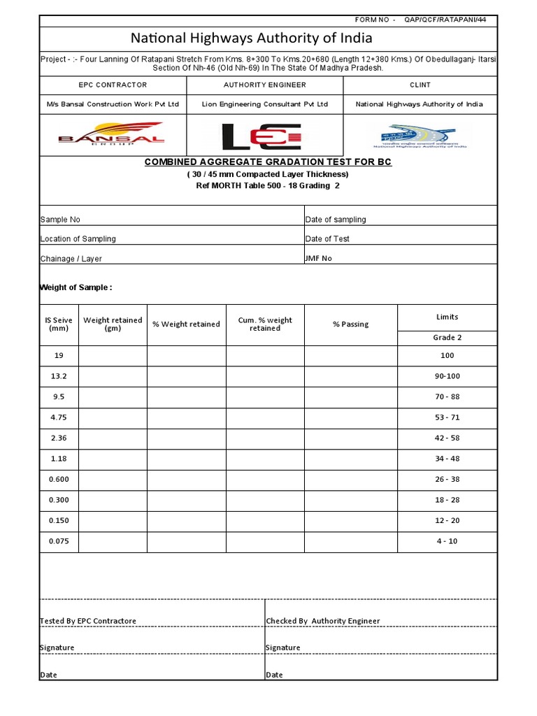 44 BC Grading | PDF | Road Transport | Road Infrastructure