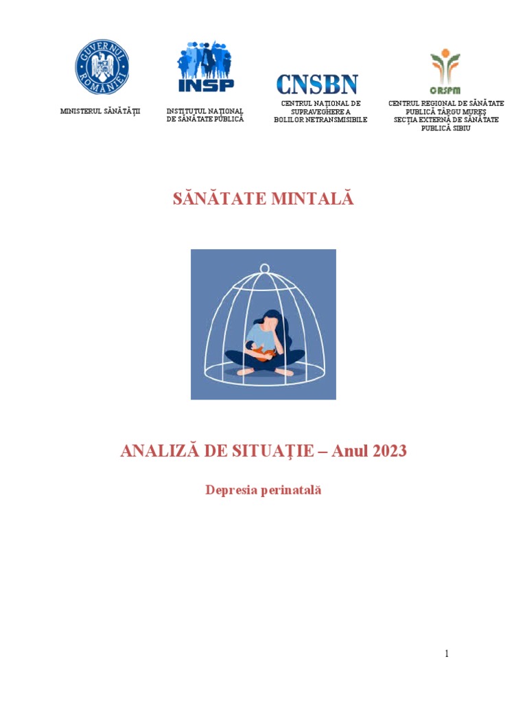 Analiza Situatie Sanatate Mintala 2023 | PDF
