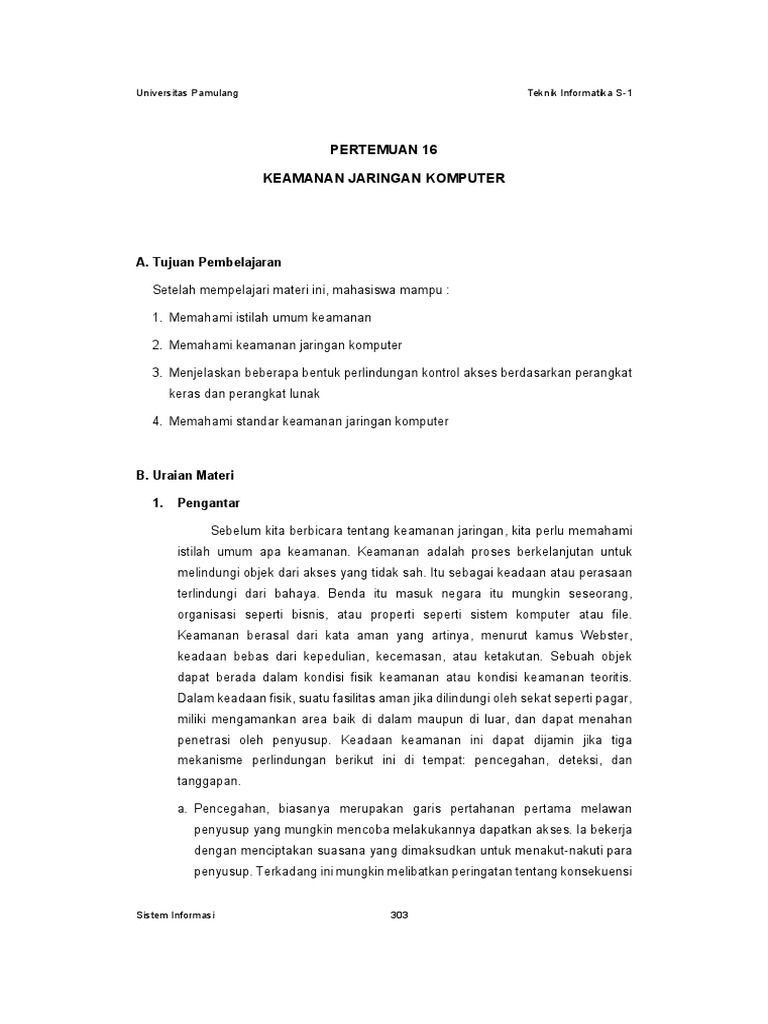 Keamanan Jaringan untuk Mahasiswa | PDF | Komputer