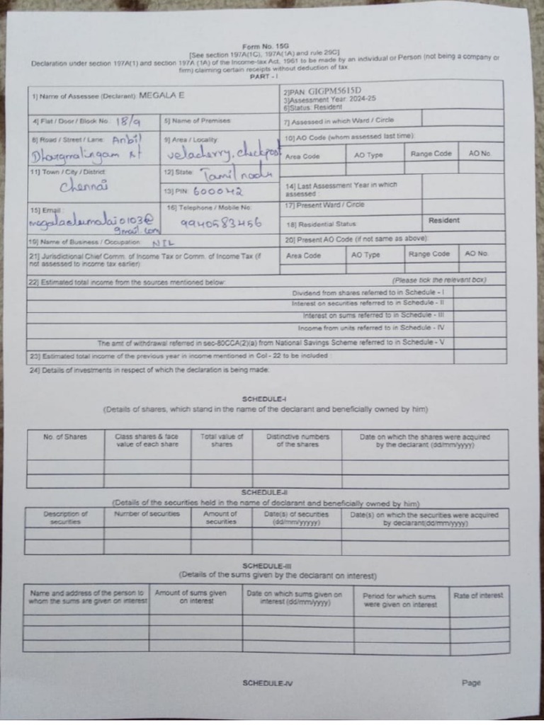 Megala Form 15 | PDF