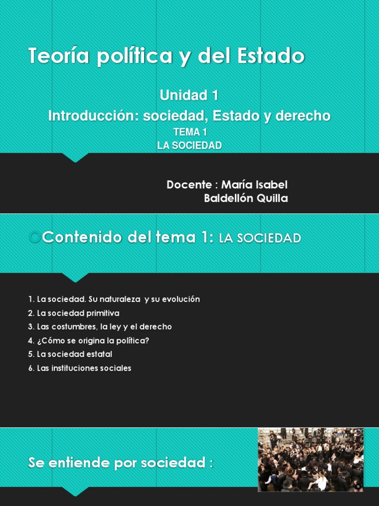Tema 1 La Sociedad | PDF | Sociedad | Institución