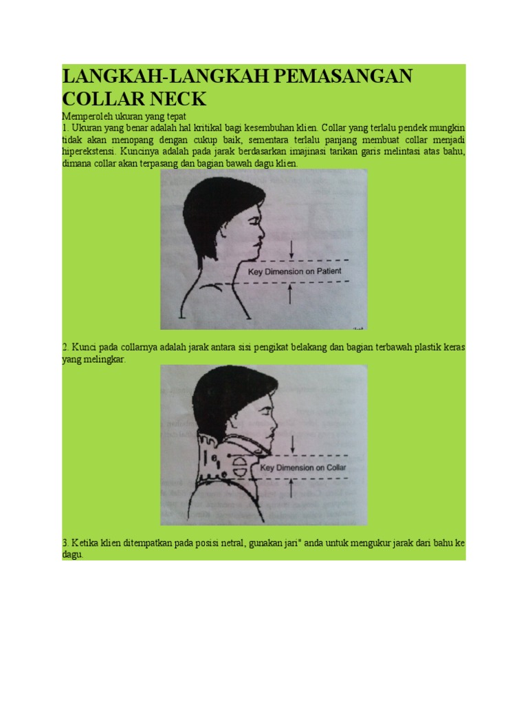Langkah Pemasangan Coller Neck | PDF