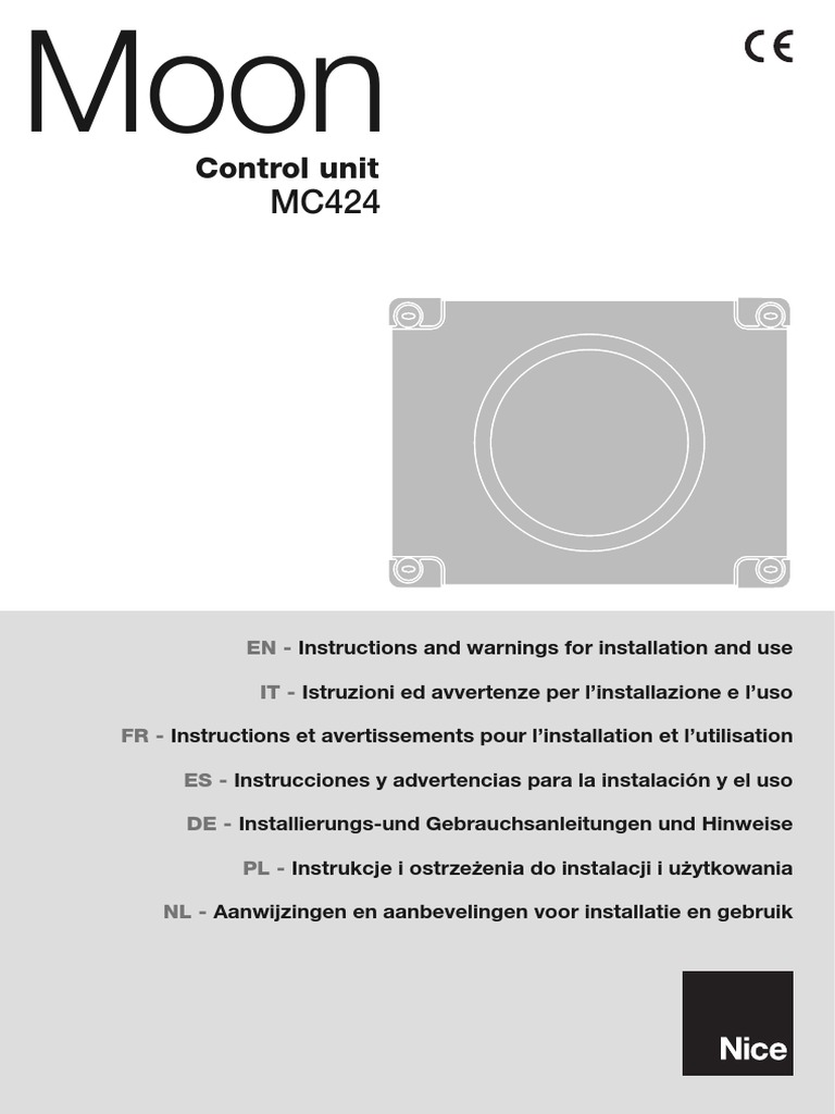 Nice MCA2 Installation Manual | PDF | Switch | Electrical Connector