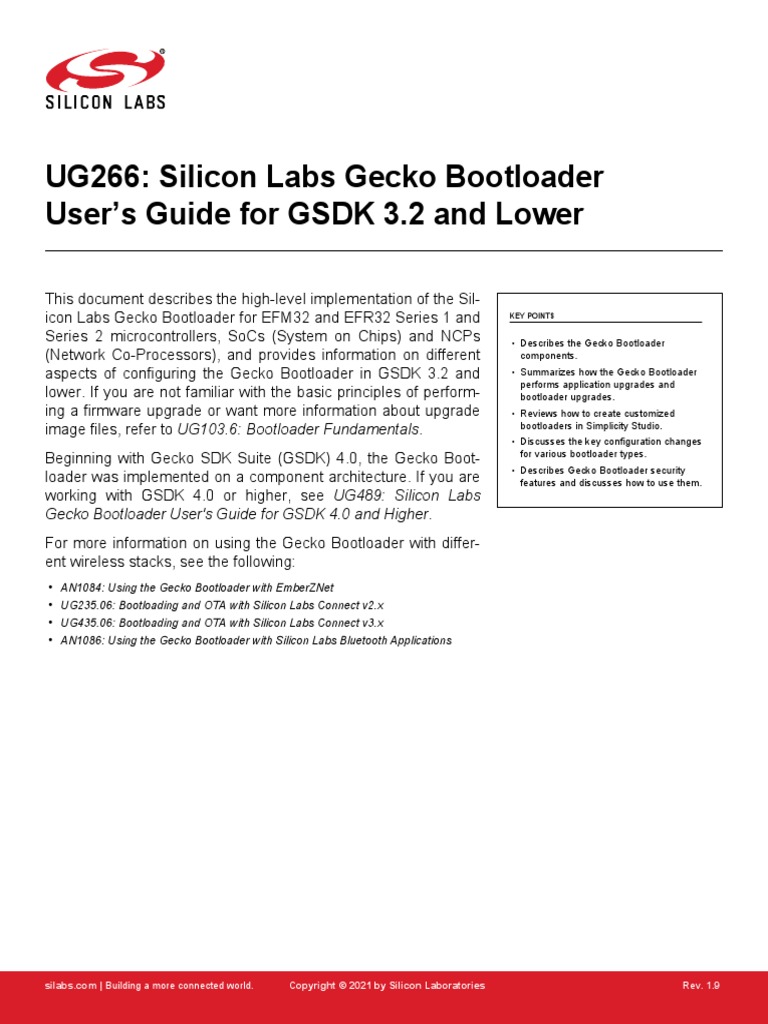 Ug266 Gecko Bootloader User Guide | PDF | Booting | Flash Memory