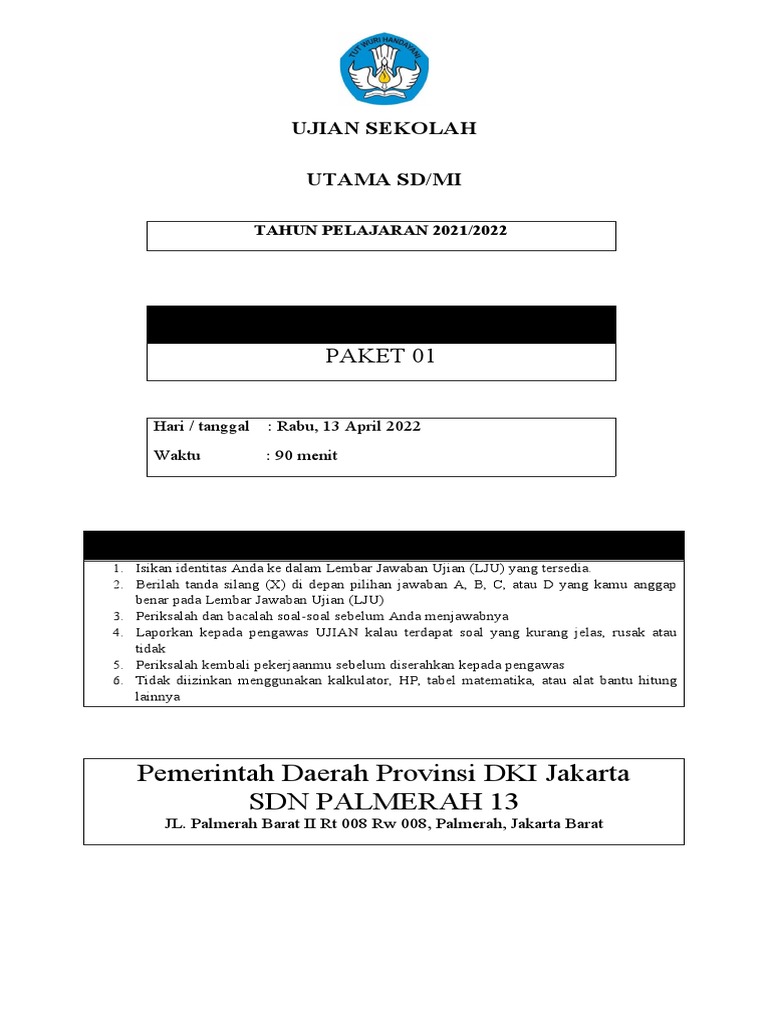 Soal Us Ips 2022 | PDF