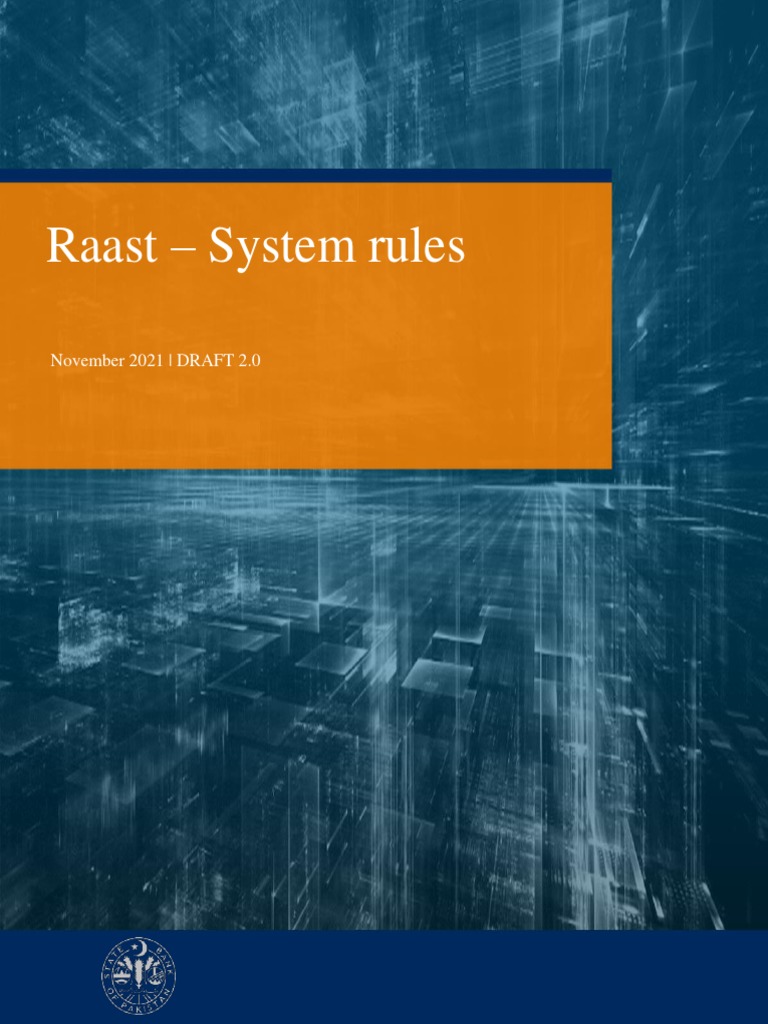 Raast-System Rules-Nov-2021 | PDF | Banks | Payments