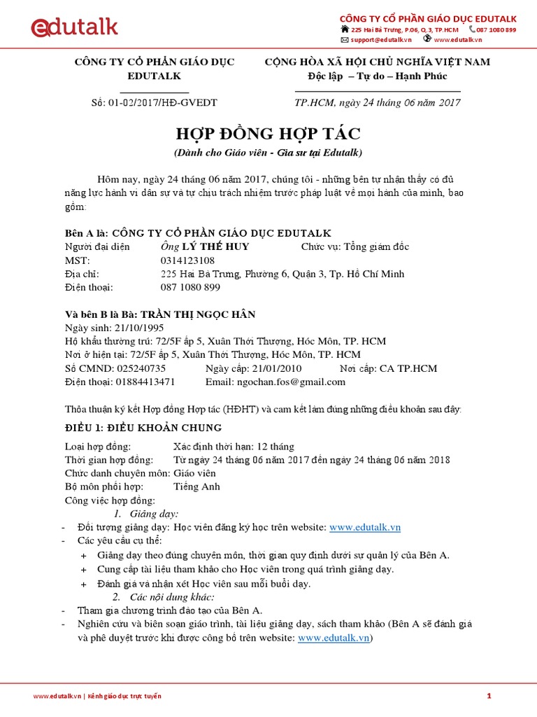 [Edutalk] HĐLĐ-Tran-Thi-Ngoc-Han | PDF