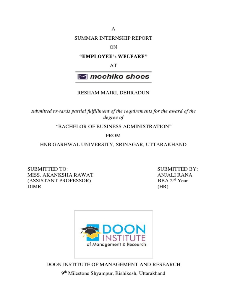 HR - Internship Report | PDF