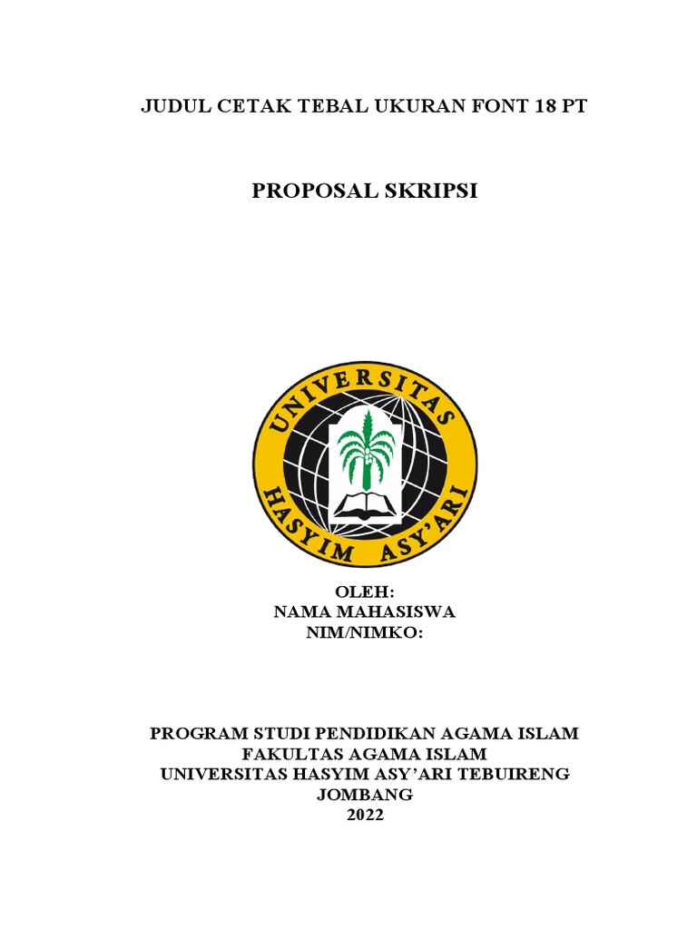 Template Proposal Skripsi Pai - Kualitatif | PDF