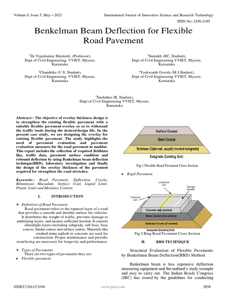Benkelman Beam Deflection For Flexible Road Pavement | PDF | Road ...