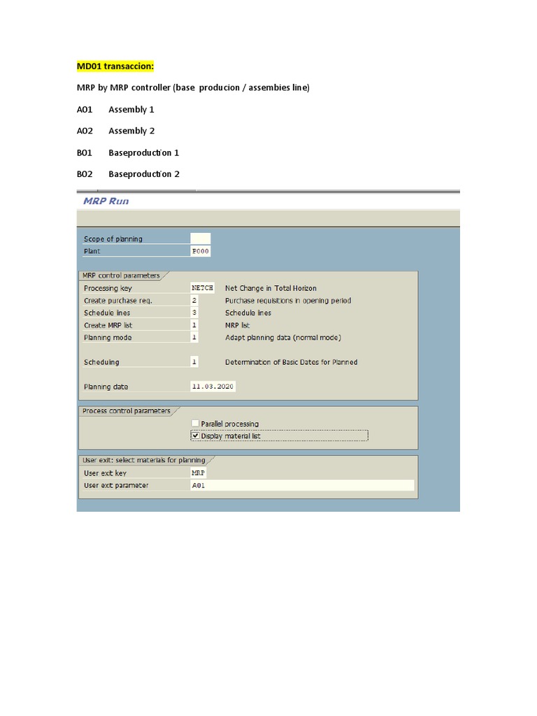MRP by Controller: Assemblies & Base | PDF