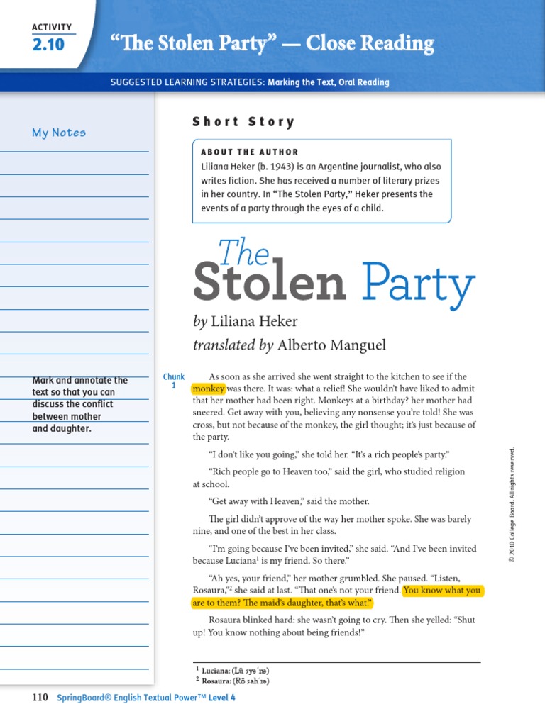 The Stolen Party | PDF