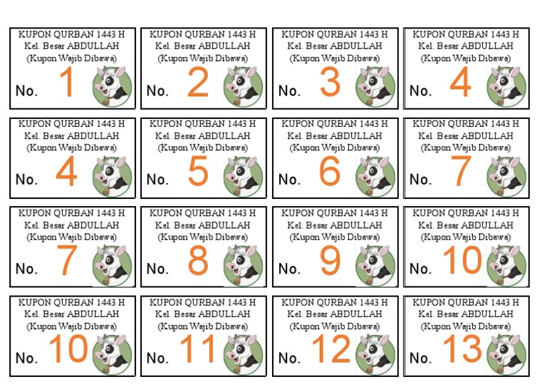 Kupon KURBAN | PDF