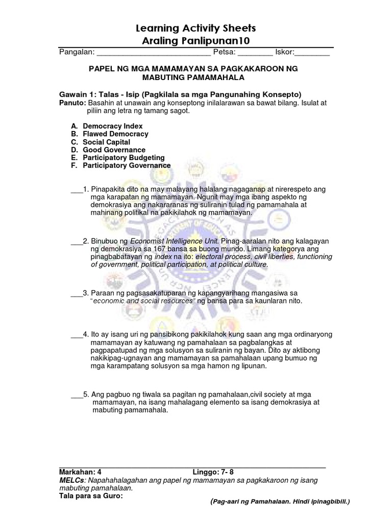 RTP Ap10 Q4 Week7 8 | PDF