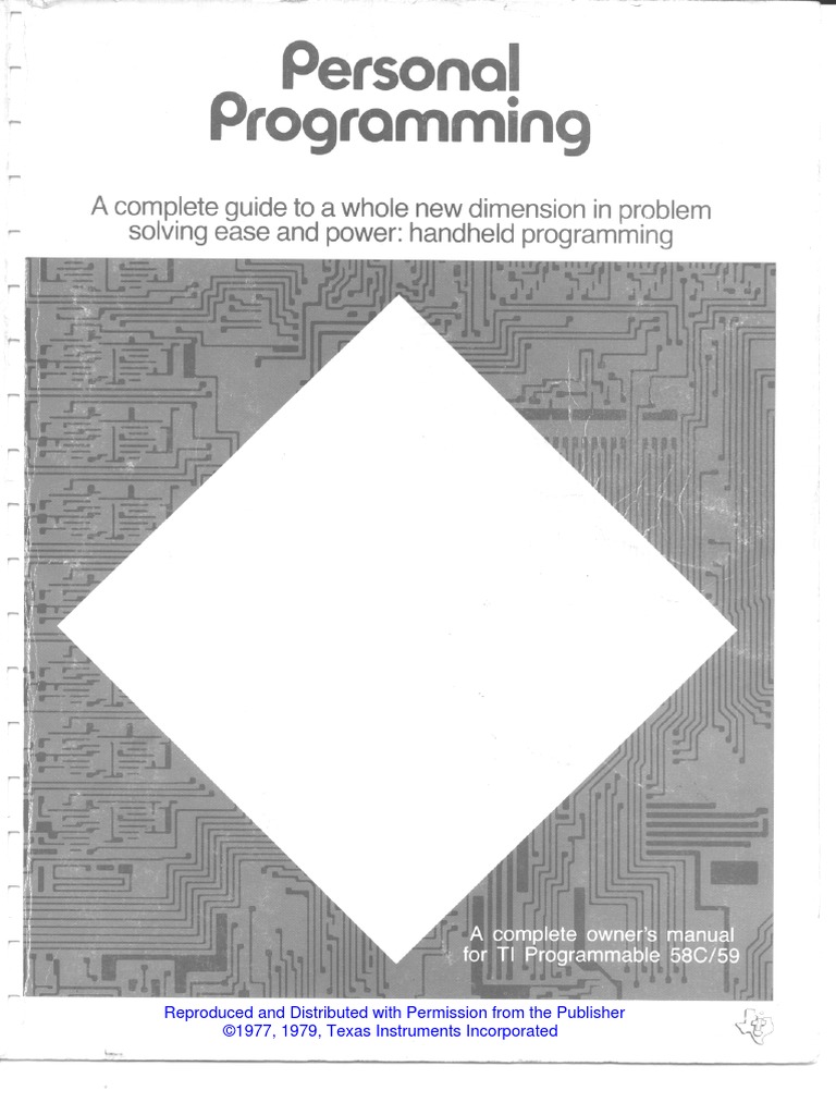TI 58-59 Programming | PDF