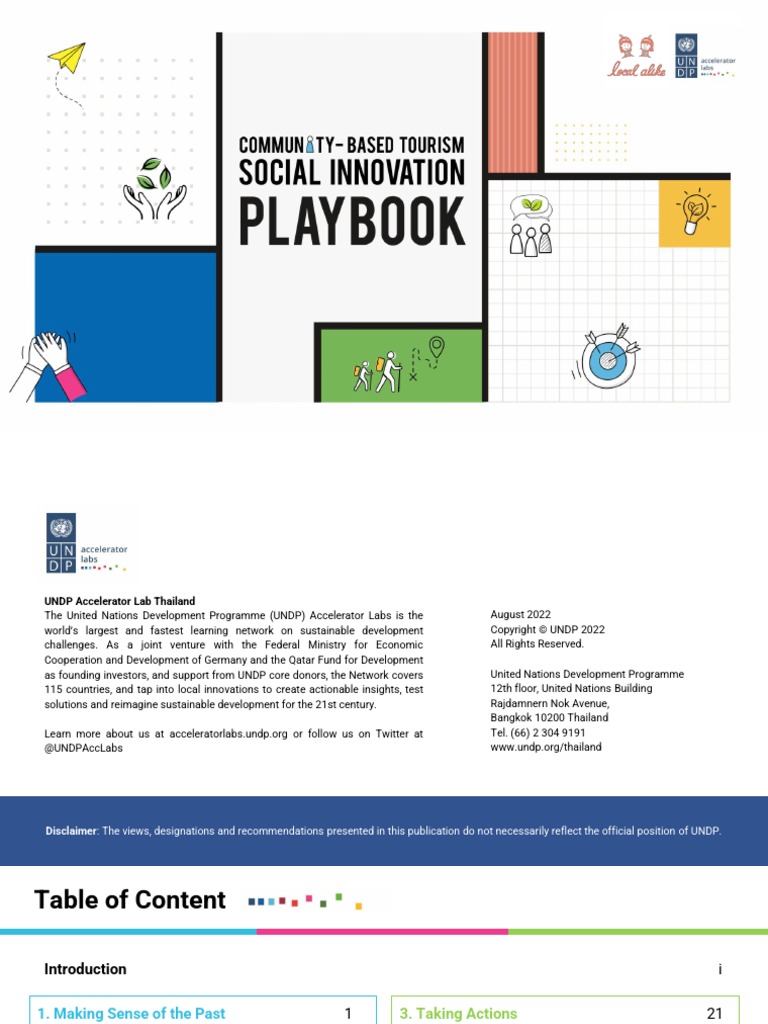 UNDP-LA CBT Playbook (EN Version) | PDF | Tourism | Thailand