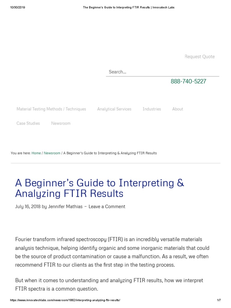 A Beginner's Guide To Interpreting & Analyzing FTIR Results: Search ...