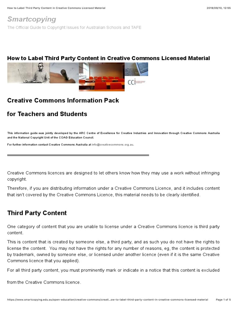 How To Label 3rd Party Content in Openly Licensed Material | PDF How To Label 3rd Party Content in Openly Licensed Material | PDF